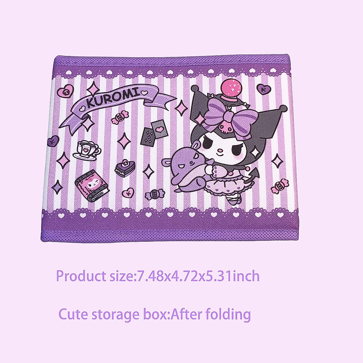 HUANGQH Cute Foldable Cube Storage Bins Box,Office Desk/Room Decoration Storage Box,Makeup Holder Organizer for Girl Women. (box2)