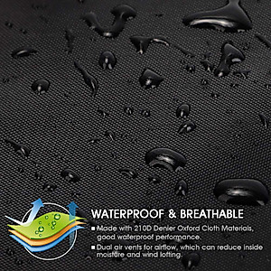 NEVERLAND Patio Furniture Cover, Outdoor Furniture Cover Waterproof, Heavy Duty and Anti-UV Outside Table and Chair Covers, for Deck, Lawn and Backyard, Black,70.87''L x 47.24" W x 27.95" H