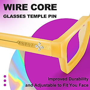 VISOONE Blue Light Blocking Glasses with TR97 Rectangle Frame and Chic Preppy Look for Women Men RIVER