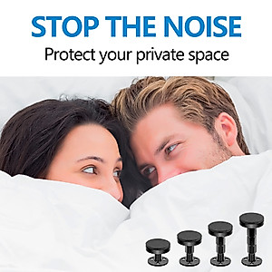 REFFU 4PCS Bed Stoppers Headboard Stoppers, Bed Noise Stoppers, Adjustable Threaded Bed Frame Anti-Shake Tool, Bed Shake Support Stabilizer, Bedside Anti Shake Tool for Bed Cabinet Sofa(30-114mm)