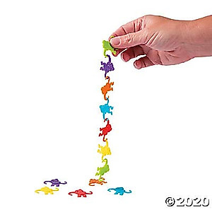 Fun Express Large Bucket of Monkeys Game, Use for Counting, Linking, Manipulatives and More - Bulk Set of 400 Linking Pieces in a Variety of Colors - Great for Classroom, Daycare and Home