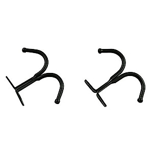 Youliang 5pcs Black Double Prong Hook for Towel, Robe, Coat Clothes 50kg Load Bearing