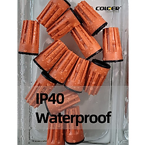 COLOER 30 Pcs Landscape Lights Wire Connectors with Dielectric Grease,Electrical End Caps for Min #22/Max #12 Gauge Wire,Waterproof Wire Nut for Building Application Connect,Wet Location, etc