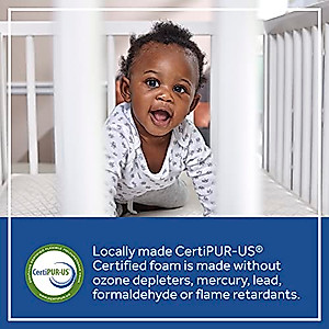 Sealy Baby Soybean Serenity Breathable 2 Stage Waterproof Crib Mattress plus Toddler Bed Fit, Organic Cotton, Soy Enhanced Foam, GREENGUARD Gold Certified, Safety & Quality Tested, Made in USA, 52X28'