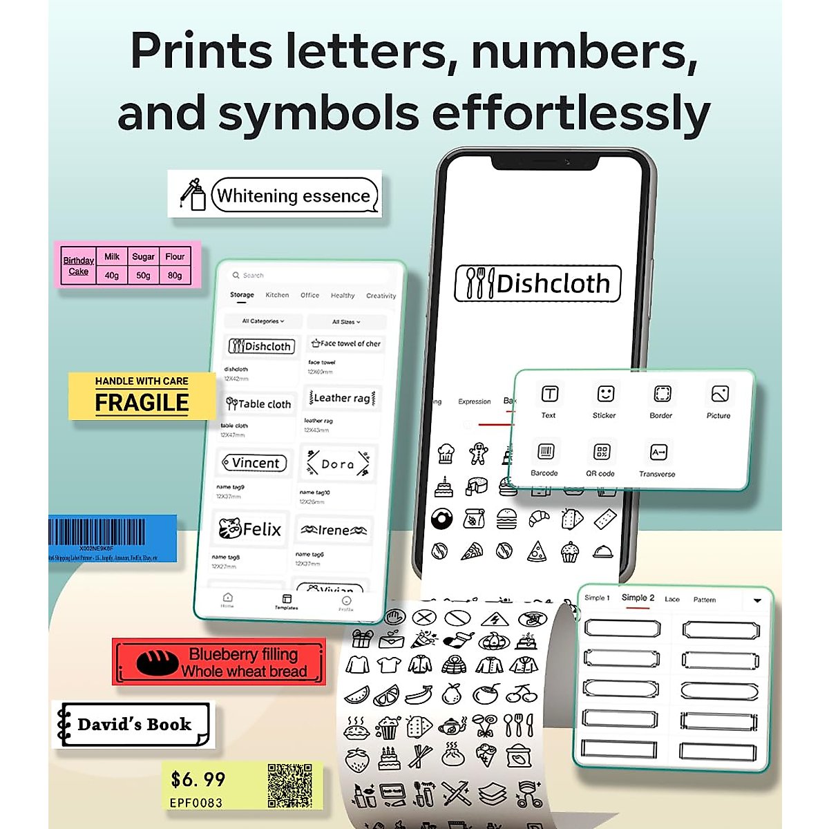 Phomemo P12 PRO Label Maker, Label Maker Machine with Tape, Mini Thermal Label Printer for Labeling Home Office, Bluetooth Label Maker Handheld Labeler Rechargeable for Organization, for Phone & Pad