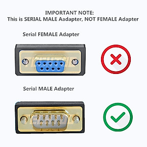 TECHTOO 4 Port Professional FTDI CHIP USB to Serial RS232 DB9 Adapter Converter Serial Cable 9-Pin Male to Male with Thumbscrews (W/Thumbscrews, 4 RS232 Port)
