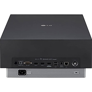 LG AU810PB 4K UHD 3840x2160 Smart Dual Laser CineBeam Projector Bundle with Premium 4 YR CPS Enhanced Protection Pack, Minolta 120" Screen, 2X Deco Gear HDMI Cable and Microfiber Cloth