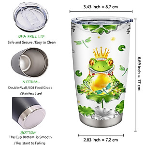 Mebupol Frog Gifts Tumbler 20oz, Frog Gifts For Women, Frog Gift, Frog Themed Gifts Tumbler, Frog Gifts For Frog Lovers, Frogs Gifts For Women, Frog Gifts For Girls, Frog Cup Gifts, Frog Gift Ideas