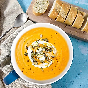 SELECTIONS OF PAN 30 Ounce Jumbo Soup Bowl Glossy Ceramic Mug with Handle for Soup, Coffee, Tea, Ice Cream, Fruit, Cereal, Milk, Mocha, Cocoa Aqua Blue 2X-Large (Pack of 1) MBB-MG13 0