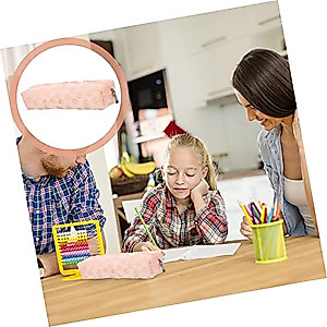 Operitacx 2 pcs Holder Embroidered Pouch Zipper Clear And Pen Pencil Portable Office Canvas Bag Orange Students Colored Makeup Student Pattern Multifunctional Stationery Cosmetic Zippers