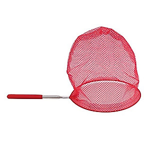 NIKOLay Fishing Bait Trap Net, Childs Extendable Firefly Mesh Positioning Insect Nets for Garden,Red