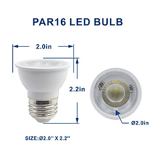 ANC PAR16 LED Bulb Dimmable Spotlight Bulb 7W LED Bulbs(50W Halogen Bulbs Equivalent),500 Lumens 6500K Cool White 35° Beam Angle Spot Bulb 5 Pack