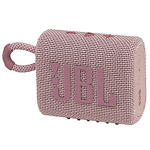 JBL GO 3 Waterproof Ultra Portable Bluetooth Speaker Bundle with gSport Deluxe Hardshell Case (Pink)