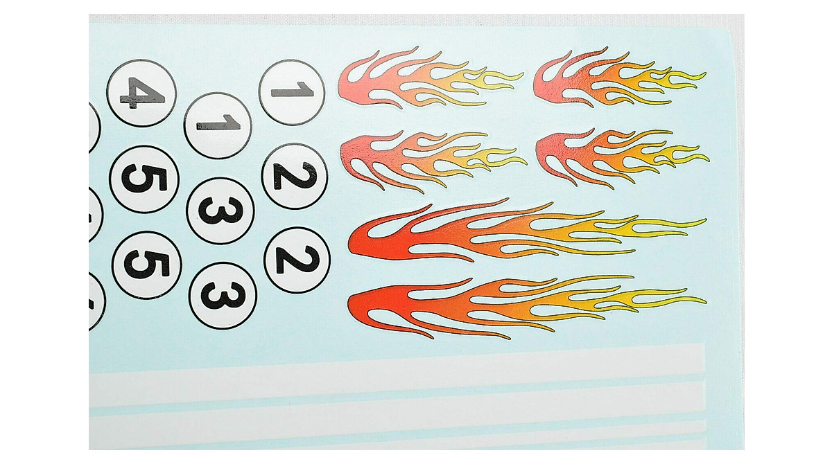 VRC Hobbies 1/24 Model Car Decal Sheet with Flames