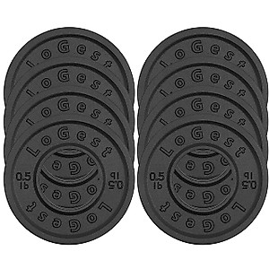 Logest Fractional Olympic Plates Set of 8-0.50LB Plates Fractional Weight Plates Designed for Olympic Barbells for Strength Training and Micro Plates Olympic Weight Plates