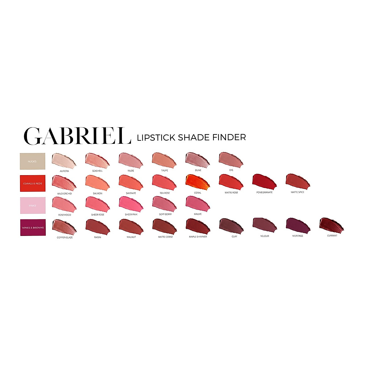 Gabriel Cosmetics Lipstick (Soft Berry - Rosy Nude/Cool Creme)