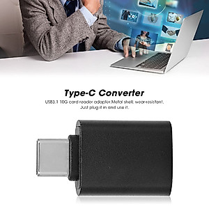 USB C to USB 3.1 Adapter, USB TypeC to USB Adapter, TypeC OTG Adapter, for Thunderbolt 3 to USB Female Adapter, Mobile Phone Computer Tablet Converter (Black)