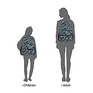 ODAWA Jet Fighters Camouflage Kids School Backpack Travel Laptop Backpack Teens Bookbag Daypack