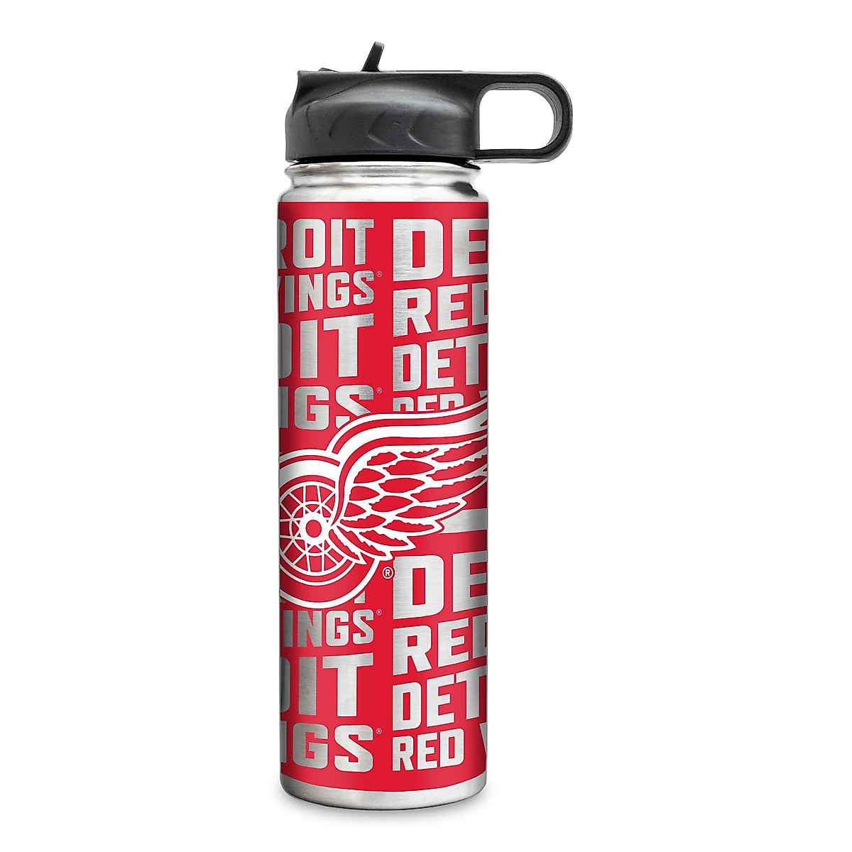 Rico Industries NHL Hockey Detroit Red Wings 22oz Stainless Steel Tumbler with Lid - Great For Coffee, Tea, Water or Cocktails