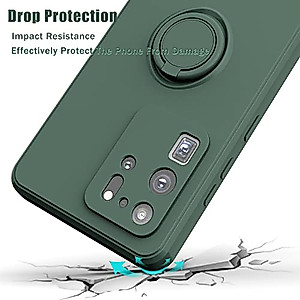 AYMECL S20 Ultra Case,Galaxy S20 Ultra Case, 360° Ring Holder Slim Silicone Soft Rubber Hybrid Hard Protection Shockproof Bumper Non-Slip Cover for Samsung Galaxy S20 Ultra 5G 6.9",ArmyGreen