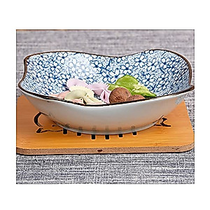 Fine Dessert Dishes Plates Porcelain Dinner Plate Floral Pattern Serving Plate Home Snack Plate Salad Bowl Suitable for Pasta Desserts and Snacks 6-inch Small Appetizer Plate 4 Pieces Dessert Plate