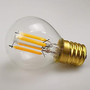 Hizashi Super Mini Globe S11 LED Light Bulb, Dimmable, 4W E17 Intermediate Base 40S11 LED Filament Replacement Bulb, 40 Watt Equivalent, Warm White 2700K for Cabinet, Closet, Desk Lamp - 4 Pack