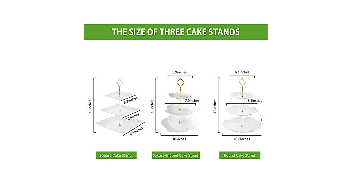 3-Tier White Dessert Stands Set - Perfect for Events