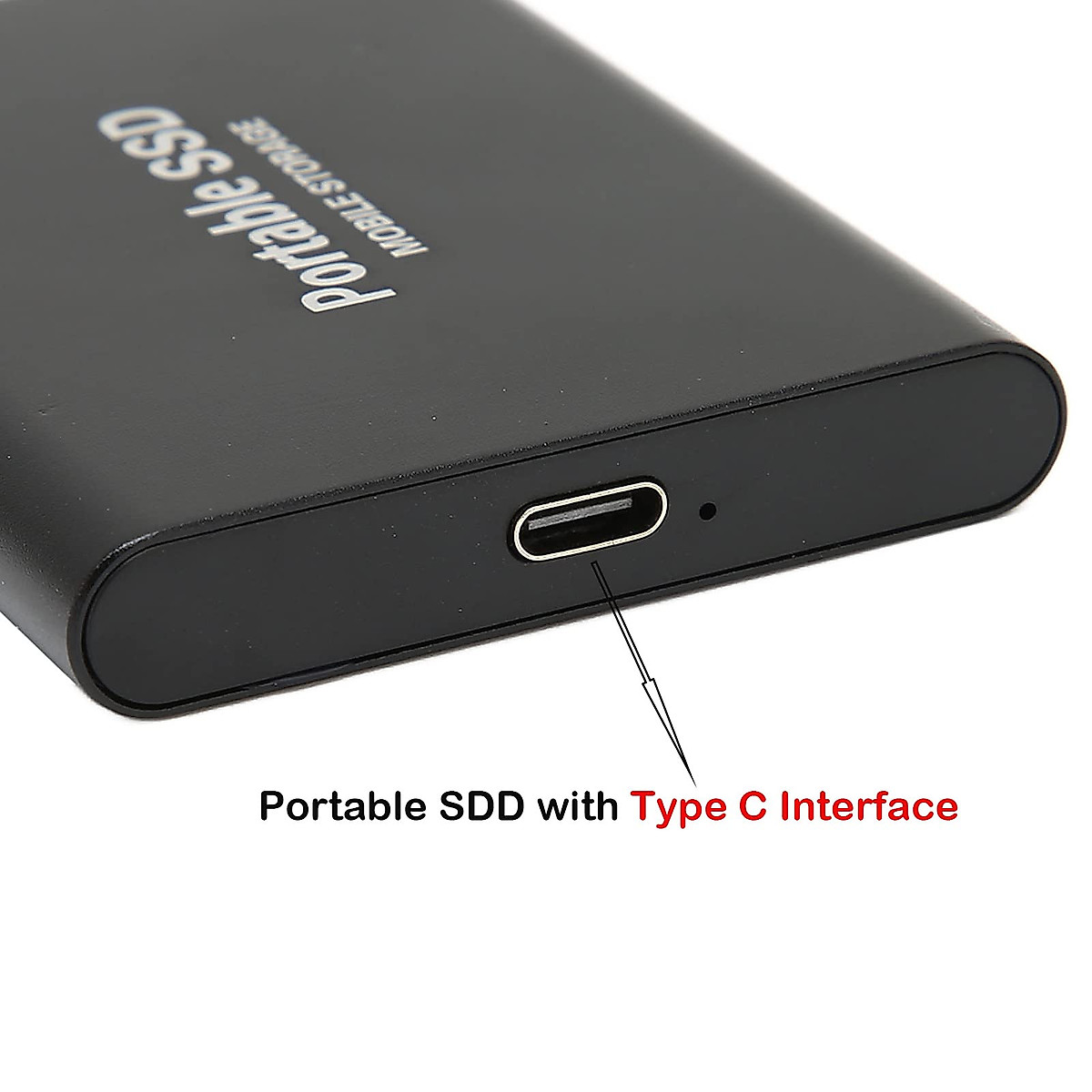 ASHATA Portable External SSD, USB3.1 Mobile Solid State Drive Compatible with Win7 Win8 Win10 Linux for iOS PC Computer Laptop USB 3.1 USB C External Solid State Drive with Type C Cable (Black 16GB)