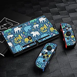 African Animals Cute Sticker Skin Protector Full Print Slim Cover for Switch Console and Switch Lite