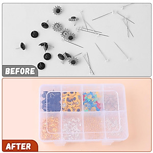 Tackle Box Organizer Bead Organizers and Storage with Adjustable Dividers Small Plastic Box Bead Storage Containers Small Parts Organizer Clear Storage Case Compartment Organizer for Snacks Craft