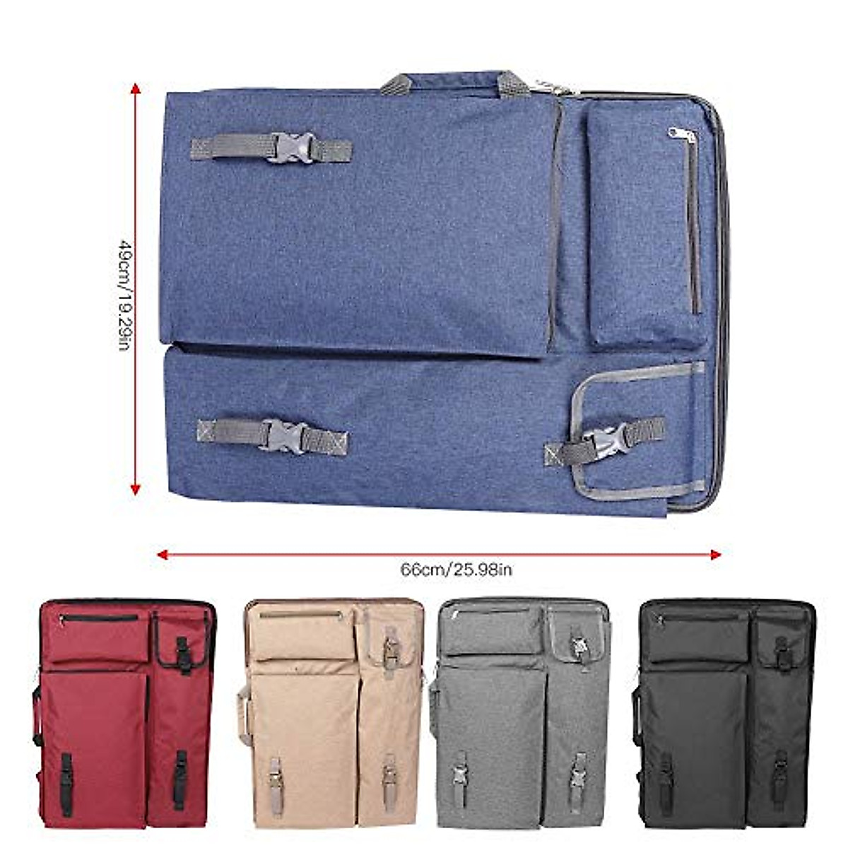 4K Art Portfolio Case Artist Backpack and Tote Cloth Bag Waterproof Sketch Ding Board Bag Art Carrying Bag Art Supplies Bag(2)