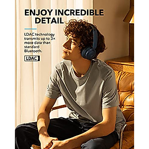 Soundcore by Anker Life Q35 Multi Mode Active Noise Cancelling Headphones, Bluetooth Headphones with LDAC for Hi Res Wireless Audio, 40H Playtime, Comfortable Fit, Clear Calls, for Home, Work(Renewed)