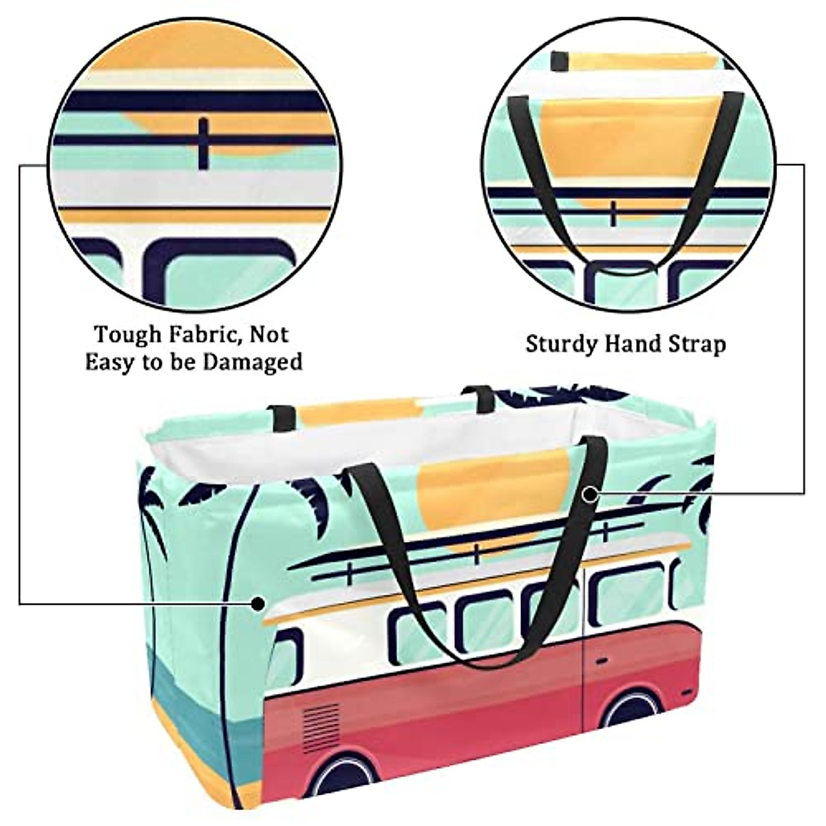 LORVIES Large Rectangular Baskets for Storage, Travel Car Closet Storage Bins Organizing Baskets