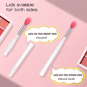 Unaone Silicone Lip Brush, 8 PCS Makeup Beauty Lipstick Brushes with Cap Lip Applicator Brushes for Lipstick Lip Gloss Lip Mask Eyeshadow