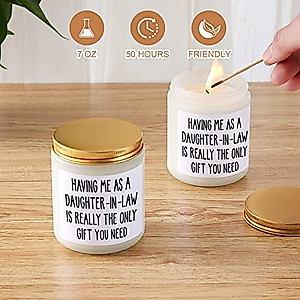 Mother in Law Gifts from Daughter in Law, Mother's Day Gifts for Mother in Law, Happy Birthday Gifts for Mother in Law, Funny Thanksgiving Christmas Valentines Gifts Ideas - Lavender Scented Candles