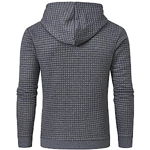 YuKaiChen Mens Hoodies Casual Midweight Long Sleeve Sweatshirt Dark Grey Medium