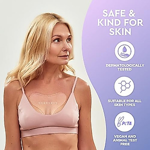 CLEVERFY Silicone Chest Wrinkle Pads Sleeping Reusable (3 Pack T-shape) - Decollete Anti Wrinkle Chest Pads - Silicone Patches for Wrinkles - Anti Wrinkle Patches for Chest Wrinkle Prevention