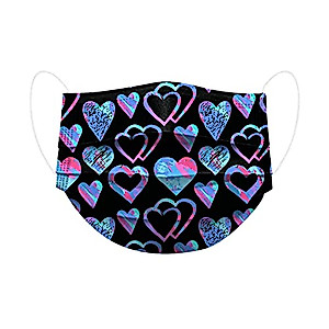 50Pcs Valentines Disposable Masks for Women Valentines Day Adult Disposable Couple Covering Love Valentine's Day Mask