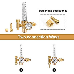 Argon CO2 Mig Tig Flow Meter Welding Weld Regulator Gauge Gas Welder CGA-580