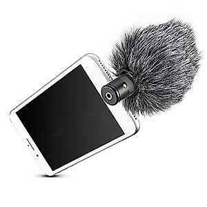 YOUSHARES VideoMicro Microphone Foam windscreen & Deadcat Wind Shield, Foam & Furry Wind Muff for Rode VideoMicro and VideoMic Me Me-L Mic (2 PACK)