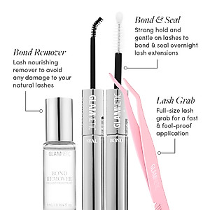 Glamnetic Lash Extension Kit | Natural | Professional At Home False Eyelash Extension Kit | Salon-Quality, High Volume, Faux Mink Lashes