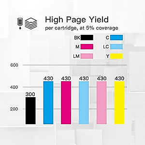 BeOne T78 Ink Cartridges Remanufactured Replacement for Epson 78 7-Pack to Use with Artisan 50 Stylus Photo R260 R280 R380 RX580 RX595 RX680 (2BK, 1C, 1M, 1Y, 1LC, 1LM)