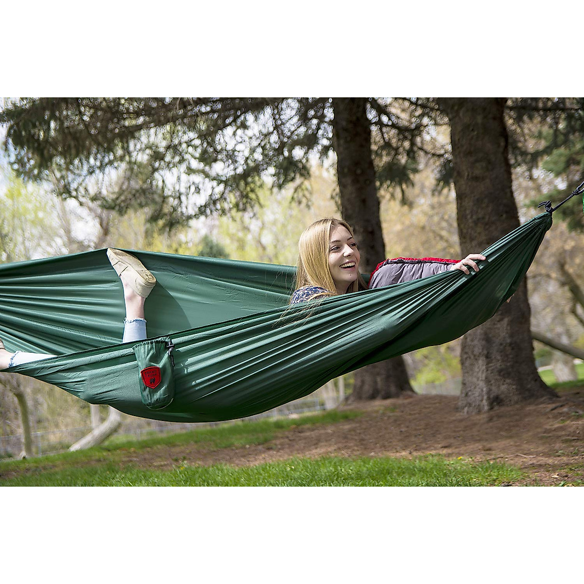 Grand Trunk Ultralight Camping Hammock - Lightweight and Portable Travel Hammock for Camping, Hiking, Backpacking, Beach, and Other Travel, Green