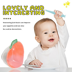 VOSAREA 5 Inches Decorative Half Peach Serving Fruit Salad Dessert Dish Bowl for Dipping Sauce Snacks Home Decor Meal Garnishing Fruit Vegetable Home Decor