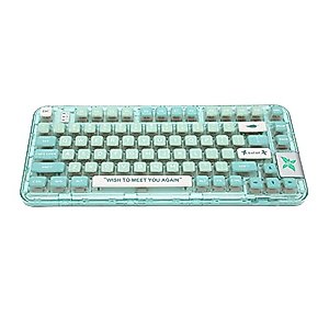 Dilwe Mechanical Keyboard,Wireless Keyboard, 80 Keys RGB Backlit Gaming Keyboard,Computer Keyboard,Triple Modes Gasket Structure,Gaming Keyboard for Study Work Games (Green)