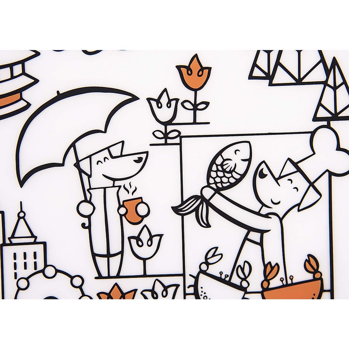 modern-twist 10 x 14 Reusable, Waterproof Coloring Mark-Mat Sheet for Kids, 100% Food-Grade Silicone, Pack of 1, Seattle