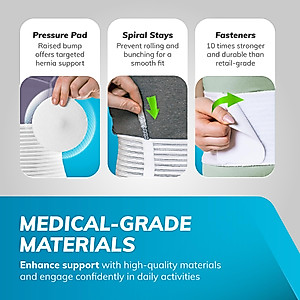 BraceAbility Hernia Belt for Men & Women | Stomach Truss Binder with Compression Support Pad for Abdominal, Umbilical, Navel & Belly Button Hernias (5", Large/X-Large)