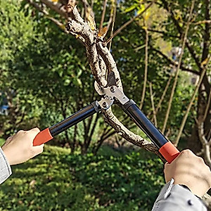 KLDOLLAR 15 Inch Tree Trimmer, Super Powerful Gear Loppers, Gardening Pruners, Lightweight Branch Cutter with 1.3 Inch Cutting Capacity, Sharp Precision Alloy Steel Blade