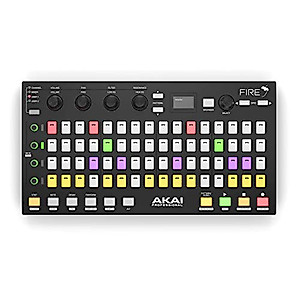 AKAI Professional Fire (Software Bundle) - USB MIDI Controller for FL Studio with RGB Clip / Drum Pad Matrix and FL Studio Fruity Edition Software
