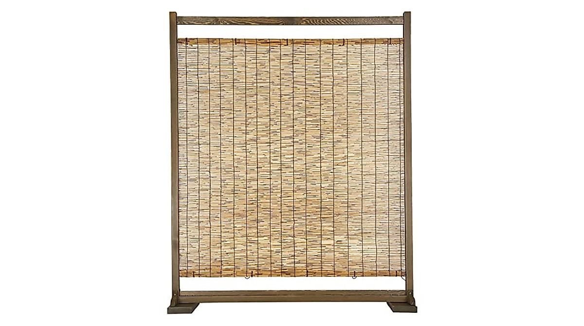 MyGift Large Reed Privacy Screen - Rustic Room Divider